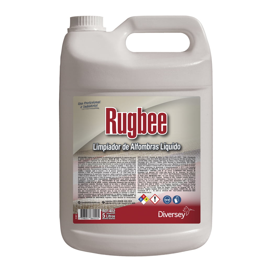 RUGBEE LIMPIA ALFOMBRAS 5 lt – MT Distribuidora – Limpieza institucional
